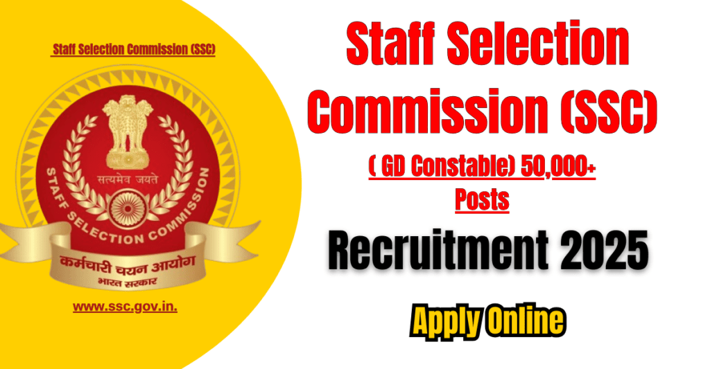 SSC GD Constable Recruitment 2025:Posts 39481+ Apply Online ...